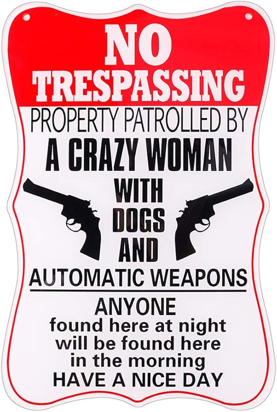 Amazon WaaHome Private Property No Trespassing Signs Funny amazon-waahome-private-property-no-trespassing-signs-funny