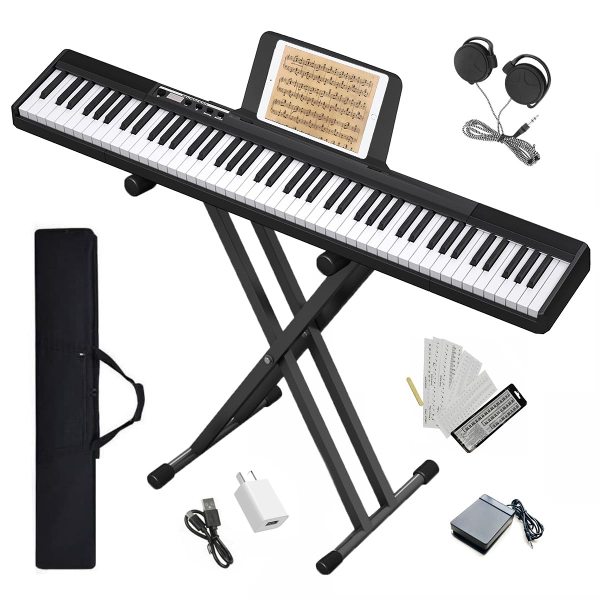 Mua Longeye Piano Keyboard 88 Keys Compact Digital Piano for Beginners with Full Size Semi ...