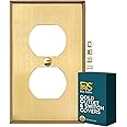 Rio Salto BRASS Metal Gold Outlet Cover Duplex or Light Switch Cover ...