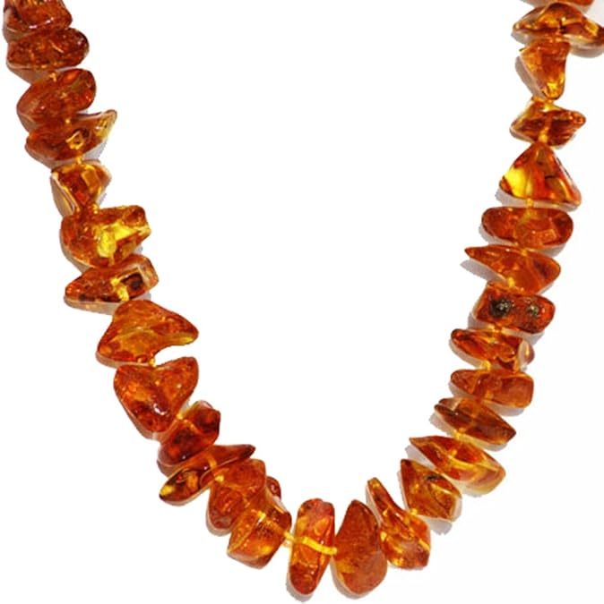 Polished Chunky Amber Necklace, 57 gram : Amazon.co.uk: Jewellery