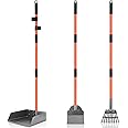 Amazon.com : TNELTUEB Scooper Adjustable Long Handle Metal Tray Rake ...