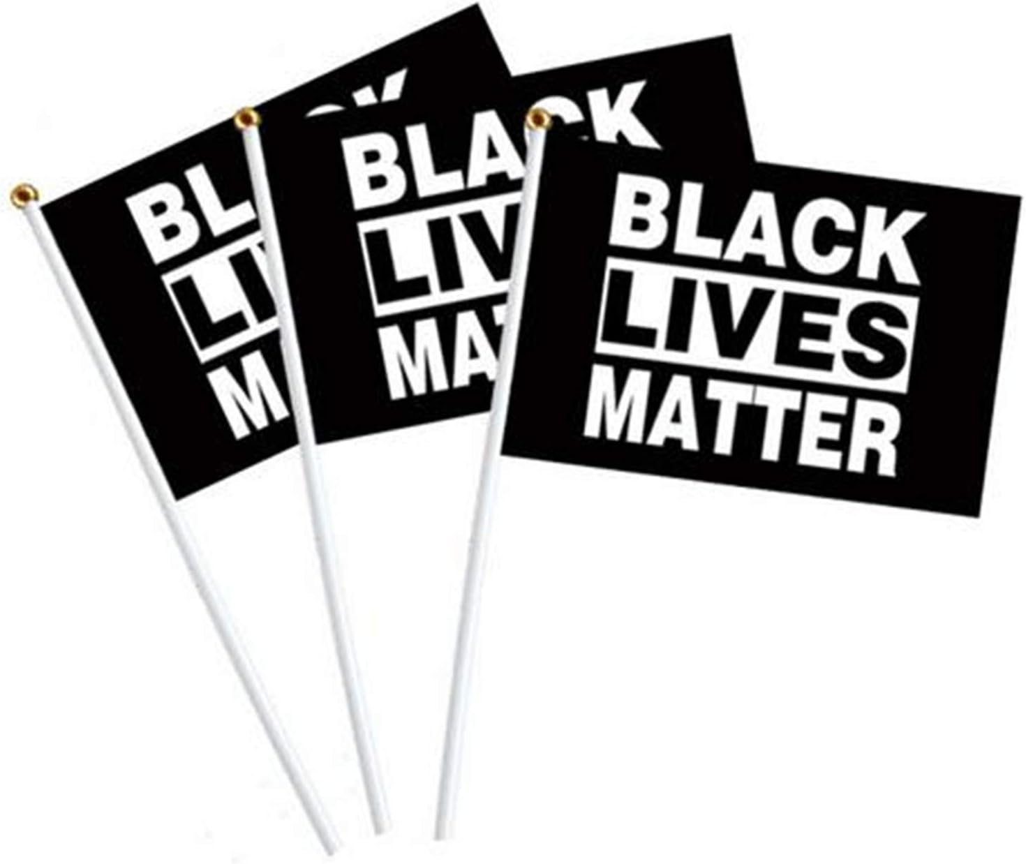 Amazon.com : N/M 10PCS Black Lives Matter Hand Flag Supplies 1421cm ...
