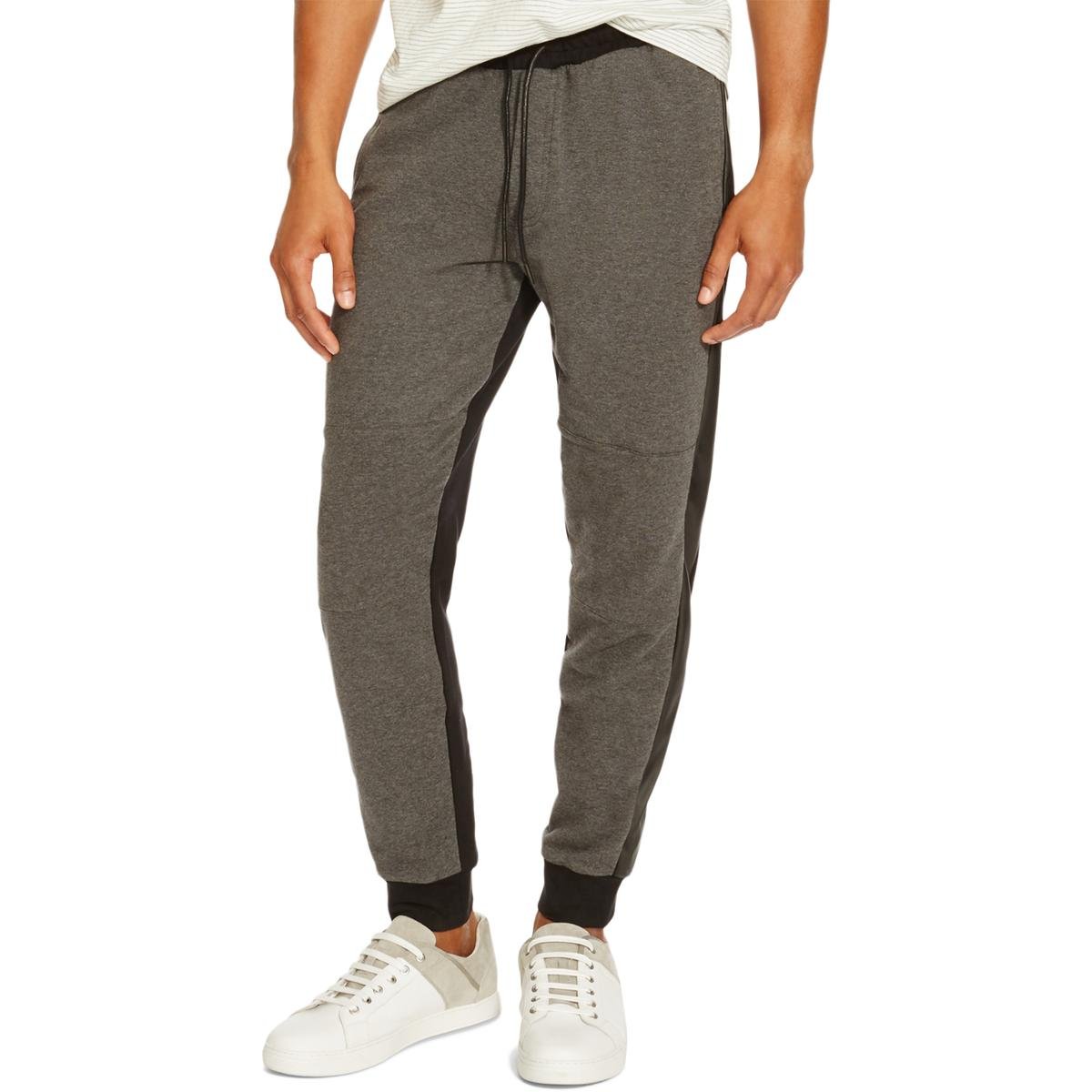 Buy Kenneth Cole Reaction Men's Jogger Pant with Pleather, Charcoal ...