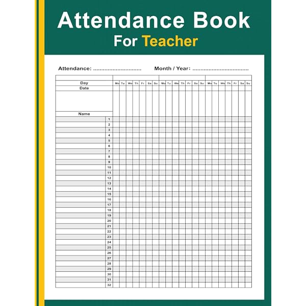 Attendance Sheet For Teachers In 2020 Teacher Grade Book Grade Book