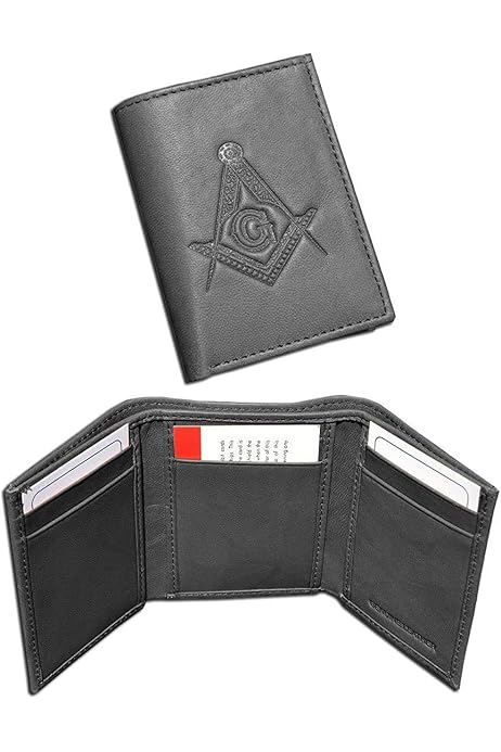 Black Leather Hat Case Bricks Masons Knight Templar Chapeau Case ...