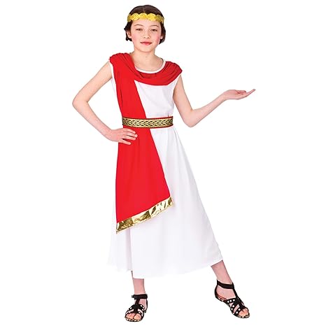 Ancient Roman Princess - Kids Costume 8 - 10 years: Amazon.co.uk: Clothing