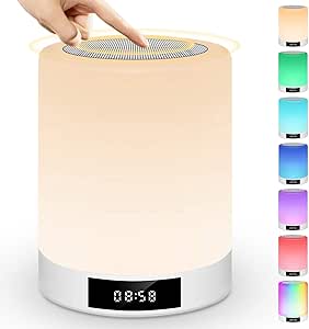 Amazon.com: Upgraded Night Light Bluetooth Speaker, Portable Wireless ...