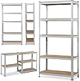 Yaheetech Heavy Duty 5 Tier Metal Garage Shelving Unit Boltless Storage ...