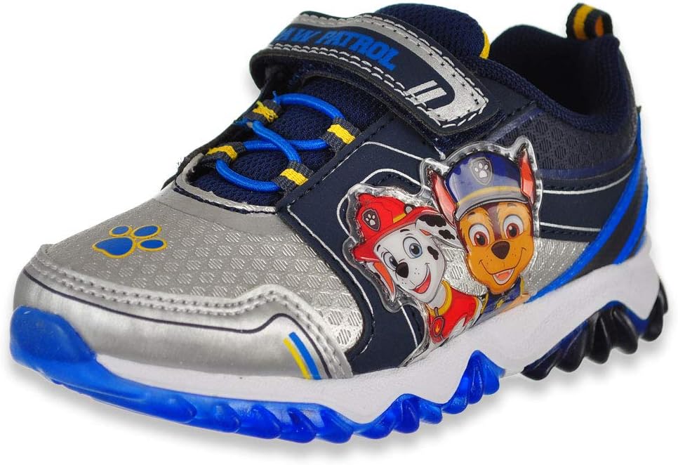 Paw Patrol Boys' Mesh-Texture Light-Up Sneakers - Navy Blue, 7 Toddler ...