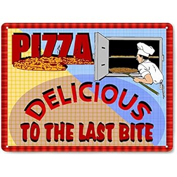 Amazon.com: Pizza Parlor metal sign / vintage style restaurant deli ...