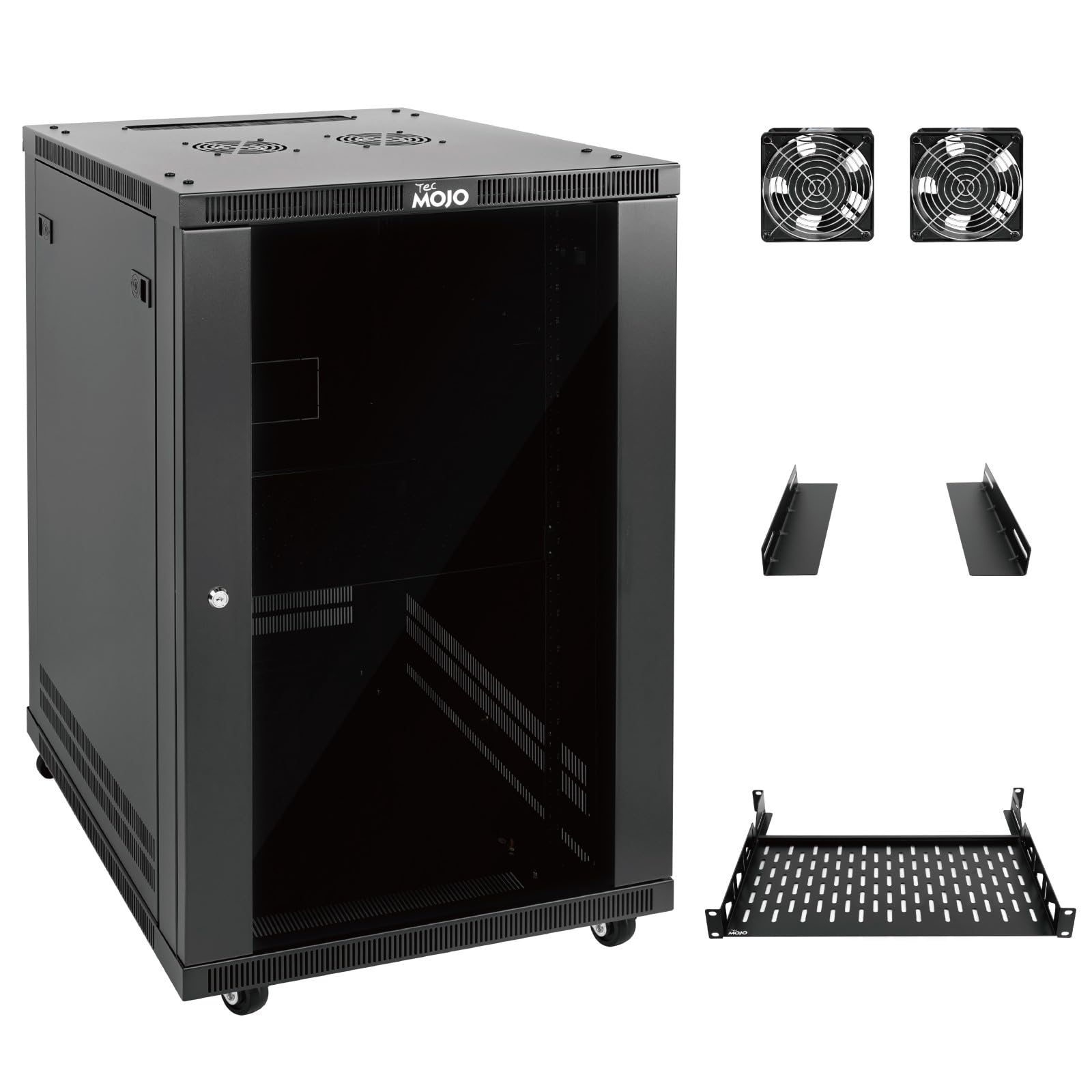 Tecmojo 18U Wall Mount Rack,18U Rack 17.7 Inch Depth,Hold Up to 176 Lbs ...