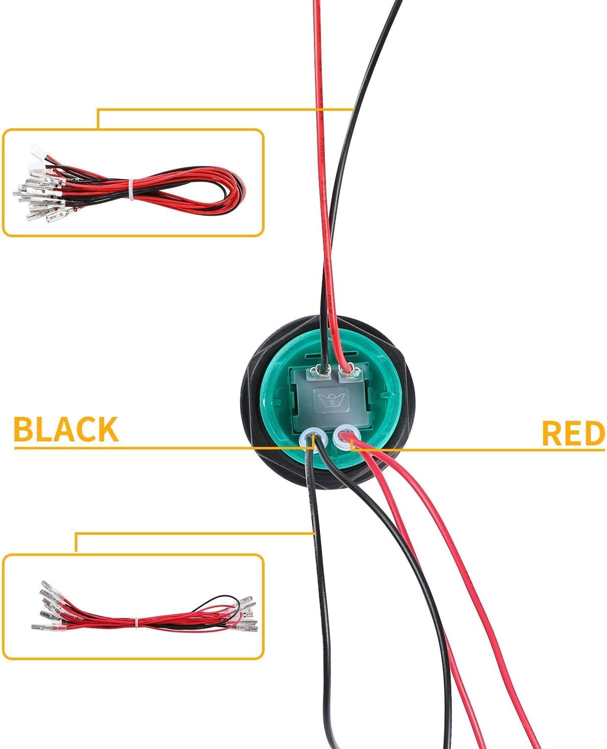 Hikig Arcade Retro Games DIY Cabinet Parts Kit, 10x LED Arcade Button ...
