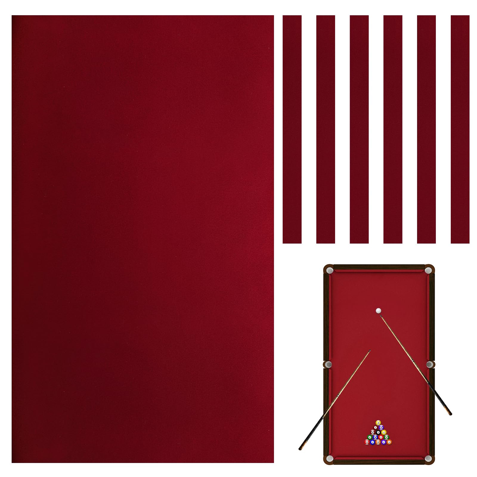 Mua TOPZEA Billiard Cloth 8FT, Pre-Cut Pool Table Felt Replacement Kit ...