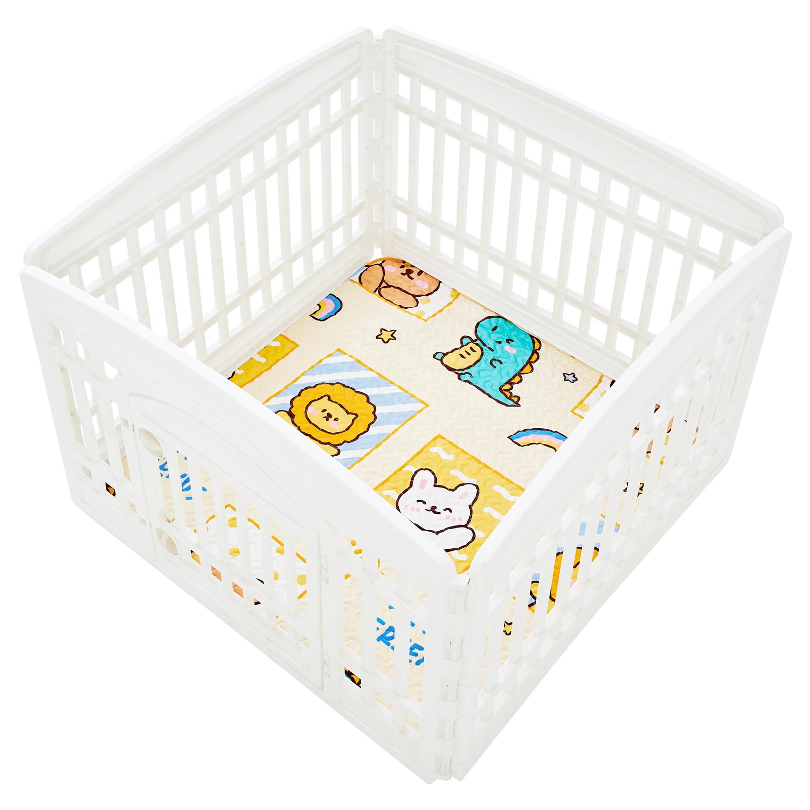 PJYuCien Machine Washable Square Dog Playpen Mat, 36”x 36”, Non-Slip ...