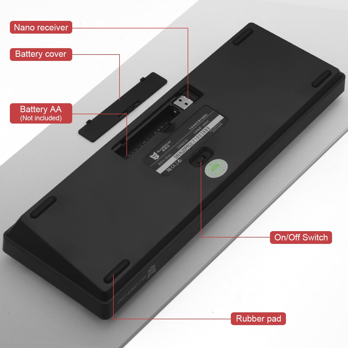 Mua Mechanical Gaming Keyboard Dual Mode 2.4G/BT Wireless Keyboard with ...