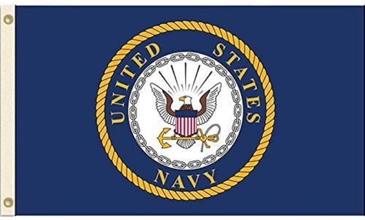 Amazon.com : FlagsImp Flag of the US Navy (Emblem) 3'x5' Polyester ...