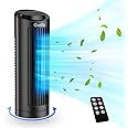 Amazon.com: Grelife 13'' Tower Fan, Bladeless Desk Fan with 3 Speeds ...