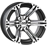 Amazon.com: ITP SS ALLOY SS212 Black Wheel with Machined Finish (14x6 ...
