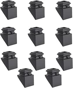 Iron Baluster Shoes - Slant Shoe with Screw - for Use with 1/2" Square ...