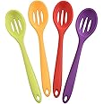 Amazon.com: 4-Piece Silicone Slotted Spoon for Draining & Serving, One ...
