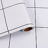 VaryPaper Black and White Square Grid Wallpaper Peel and Stick Plaid ...