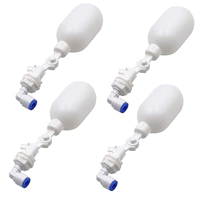 2 Pack 1/4 Inch Water Filter Float Ball Valve Adjustable Float Valve ...