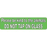 Amazon.com: StickerTalk Please Do Not Tap on Glass Vinyl Sticker, 10 ...