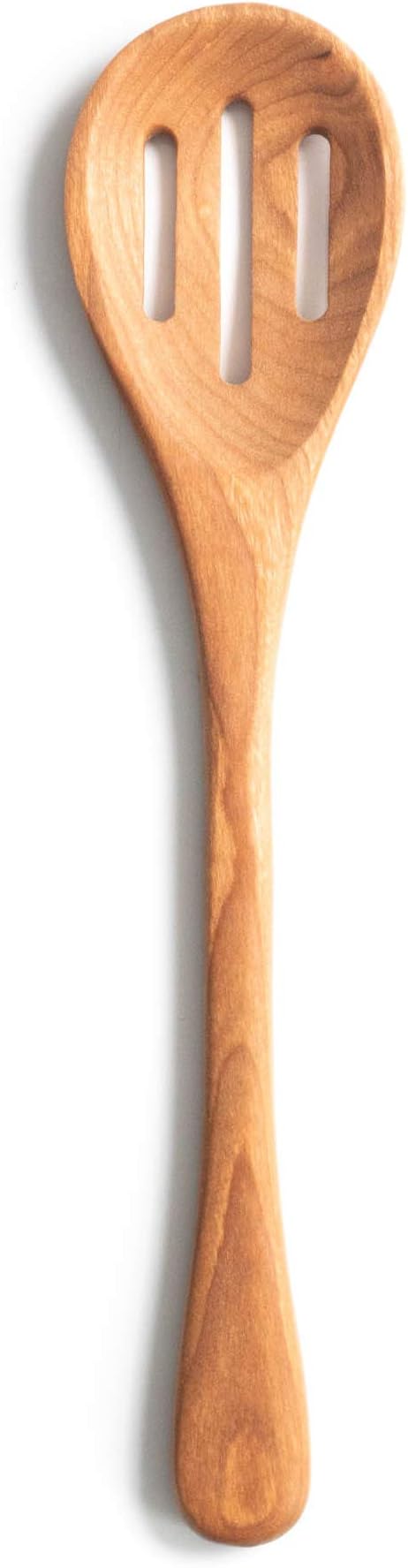 Wooden Slotted Spoon - 12” Lancaster Serving and Cooking Spoon - Made ...