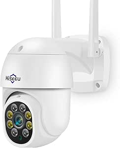 Hiseeu 2K Security Camera Outdoor,PTZ Wireless Camera,Phone & PC Remote ...