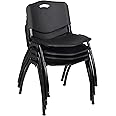Amazon.com: Regency M' Stack Chair (4 Pack), Black : Office Products
