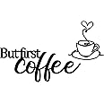 Amazon.com: But First Coffee Sign Large Metal Coffee Bar Sign for ...