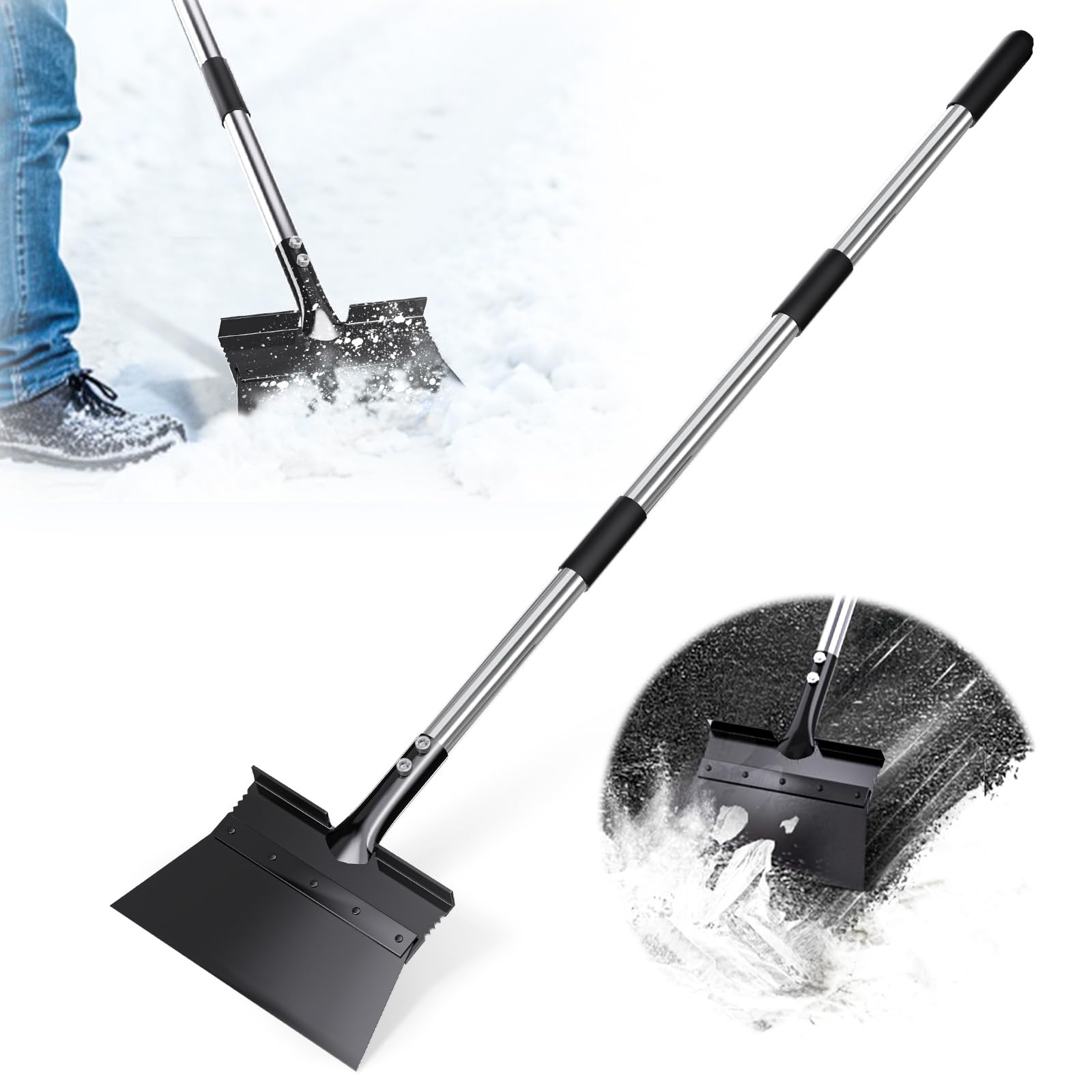 MillionHome Snow Shovel for Driveway, Detachable Flat Shovel for Car ...