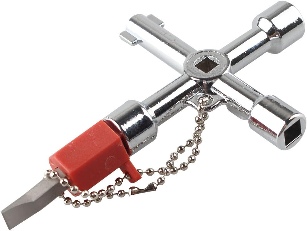 HALJIA 5 in 1 Universal Triangle Utility Key Screen Door Key Cross ...
