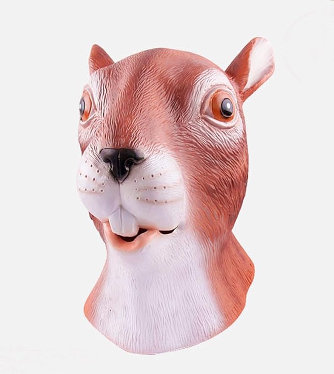 Amazon.com: Gmasking Natural Latex Squirrel Head Mask Costume: Toys & Games