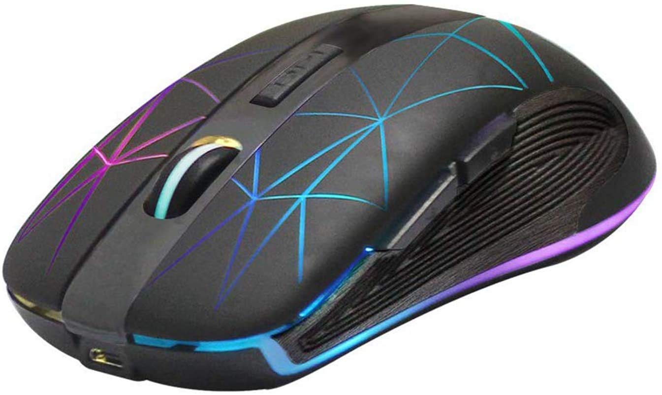 Mua RM200 Wireless Mouse,2.4G Wireless Mouse 5 Buttons Rechargeable RGB ...