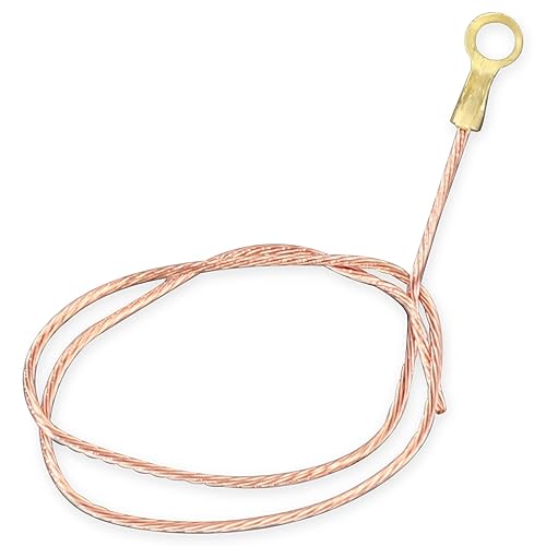 OhLectric 9 Inch Bare Copper Wire - Copper Grounding Lugs - 18 Gauge ...