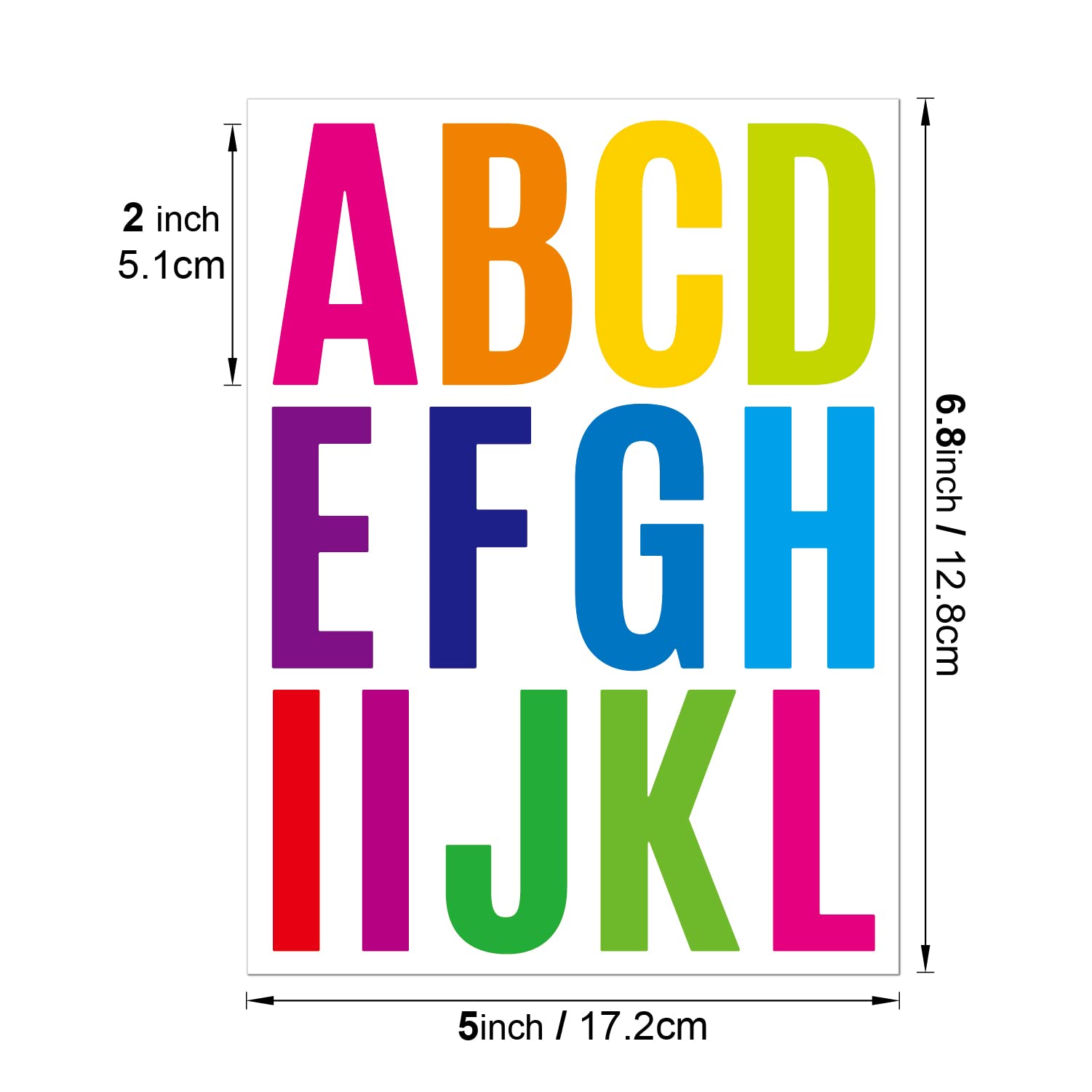 Mua 24 Sheets Large Letter Stickers,318PCS Self Adhesive Letters Stick ...