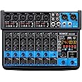 Amazon.com: BOMGE 8 channel mini audio mixer Line Mixer ，DC 5V，with MP3 Player,Bluetooth, U disk ...