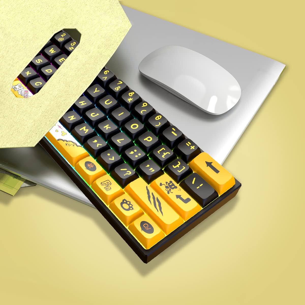 Mua Hkfos M61 Tiger Keyboard Children's Mechanical Keyboard Wired 2.4G ...