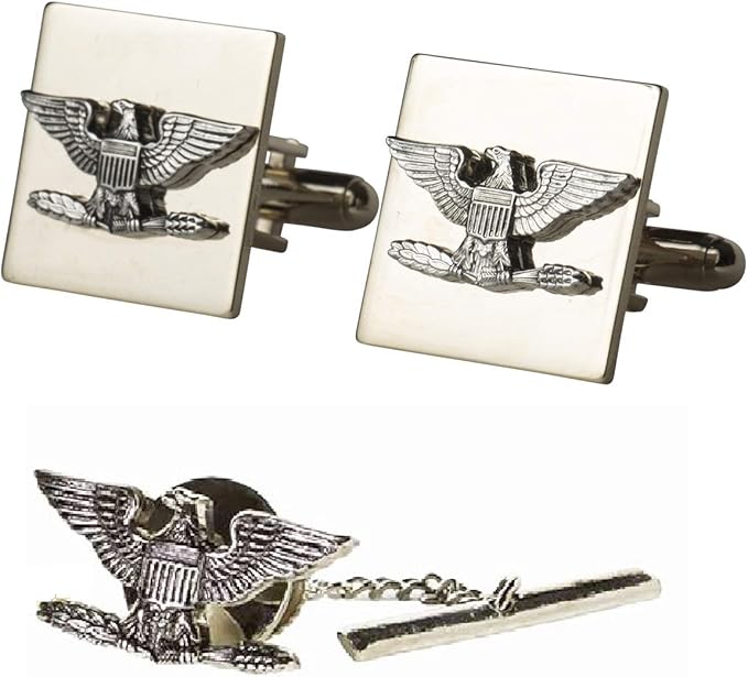 Amazon.com: Army Colonel (COL) Cuff Link & Tie Tack set: Clothing