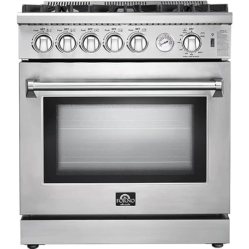FORNO Lseo Full Gas 30" Inch. Freestanding Range with 5 Defendi Burners ...