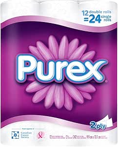 Purex Double Roll Bathroom Tissue, 12 Count: Amazon.ca: Health ...