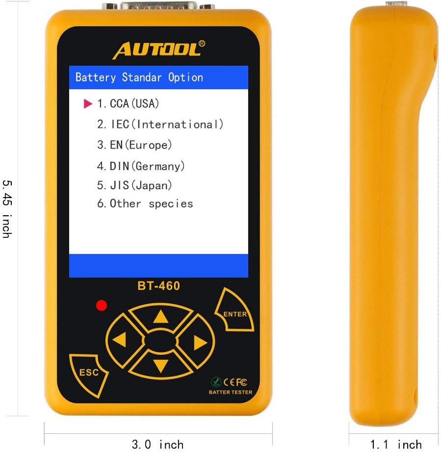 AUTOOL BT-460 Cell Analyzer Vehicle Diagnostic Tool with 4” TFT ...