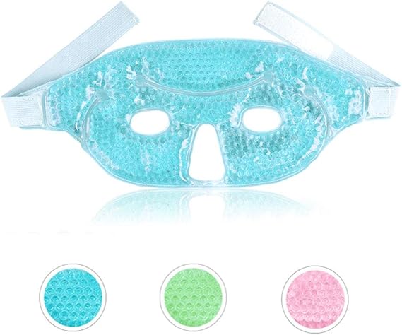 NEWGO®Migraine Mask Gel Face Mask Reusable Cooling Eye Mask with Soft ...