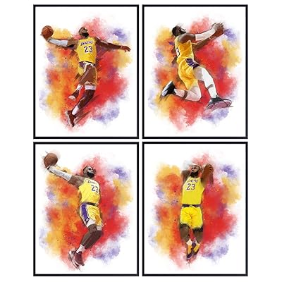 Buy Lebron James Poster Set - Lebron James Gifts for Men - LA Lakers ...
