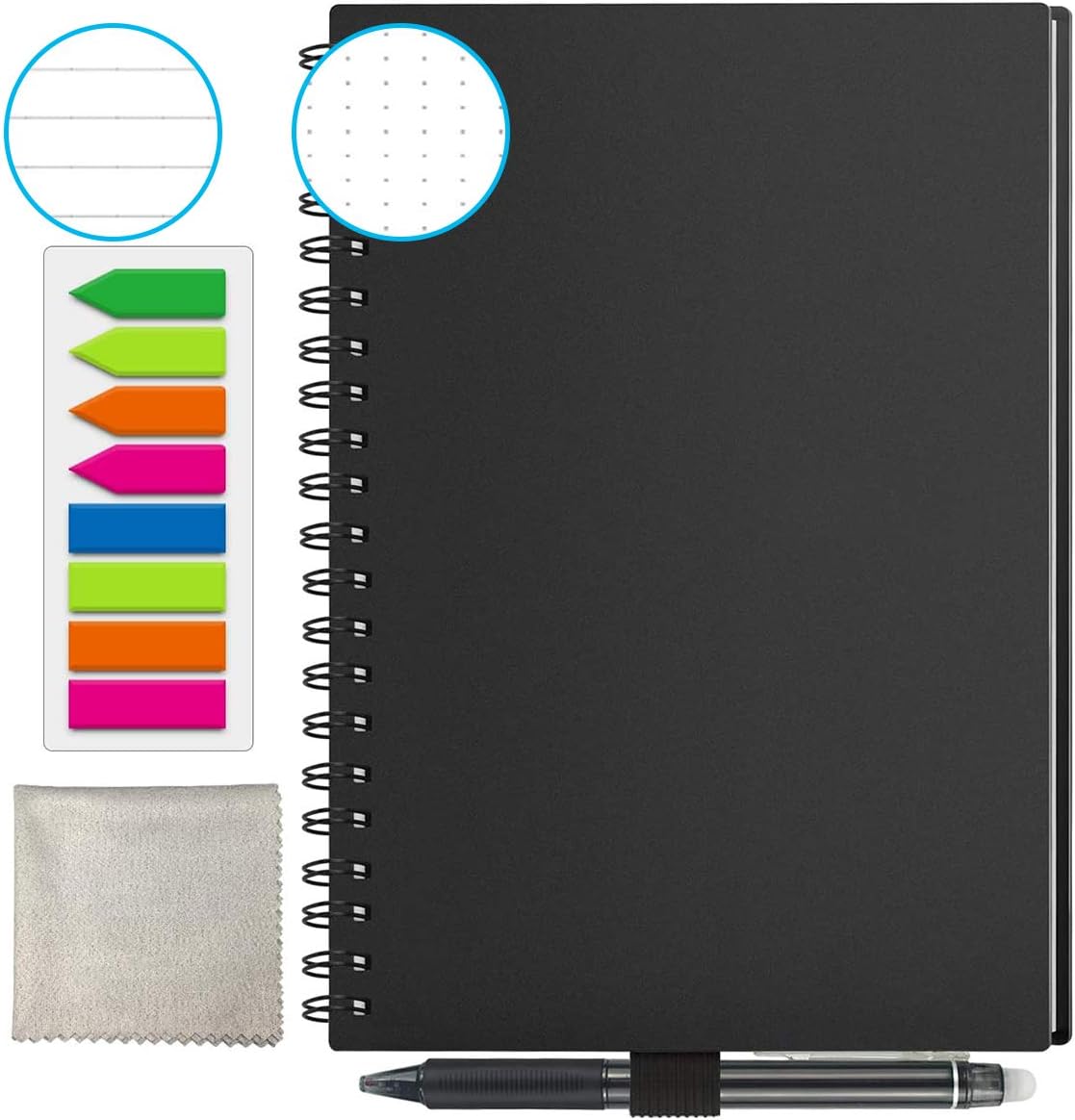 Reusable Smart Notebook, A5 Size Erasable Notebook Diary Book 100 Pages ...