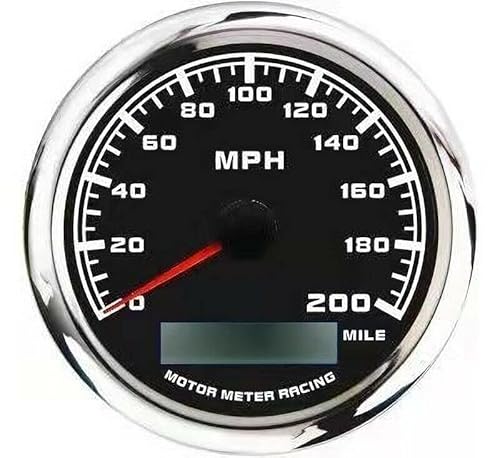MOTOR METER RACING W Pro 85mm 3-3/8" GPS Speedometer Digital Odometer ...