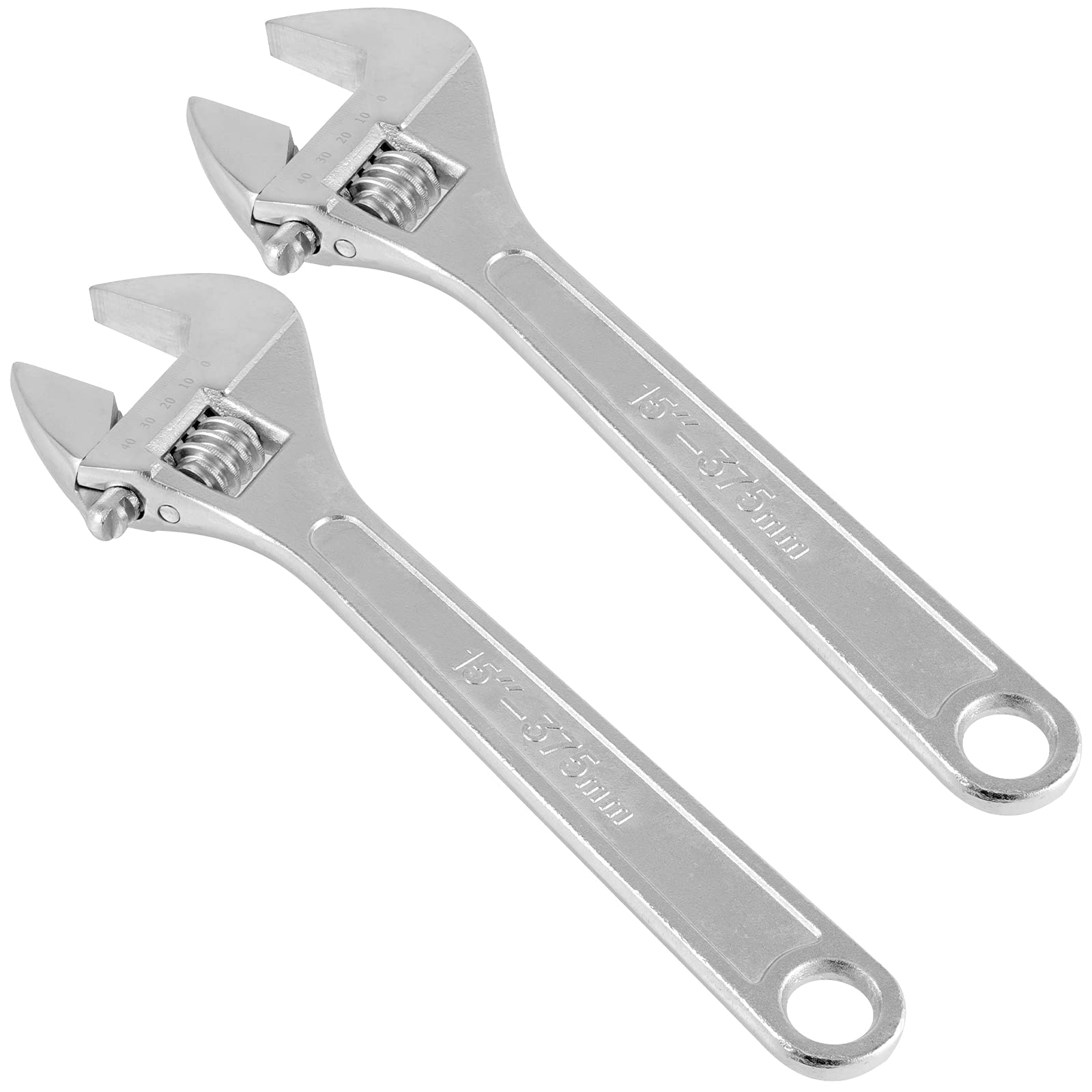 HOIGON 2 PCS 15 Inch Adjustable Wrench, Heavy Duty Crescent Wrenches ...