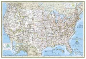 Amazon.com: National Geographic: United States Classic Enlarged Wall ...