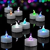 Amazon.com: Yakpo 24 Pack Fast Color Changing Tea Lights Battery ...